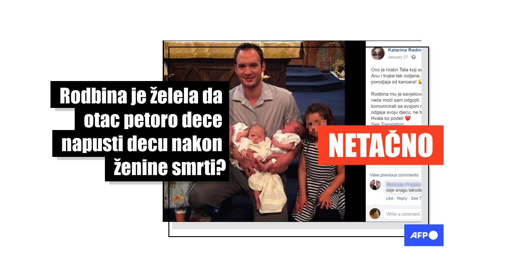 Ukradena fotografija i izmišljena priča: Niko nije tražio da otac da ...