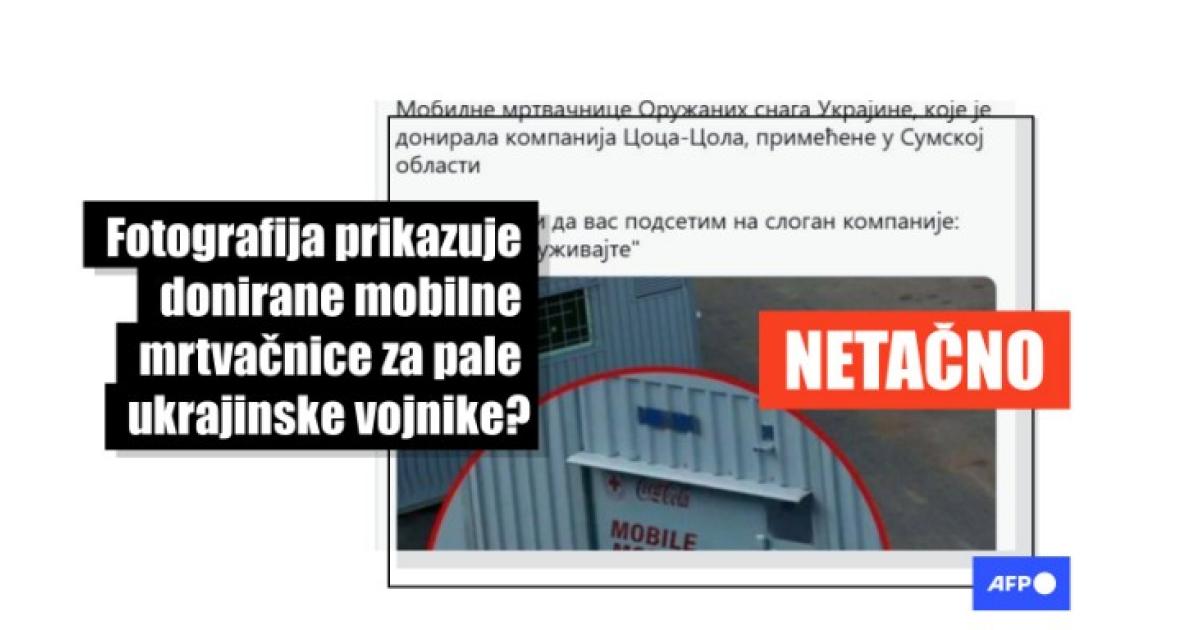 Na fotografiji nisu prikazane mobilne mrtvačnice, već mobilne ...